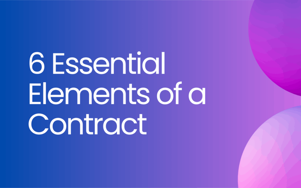 Elements of a Contract