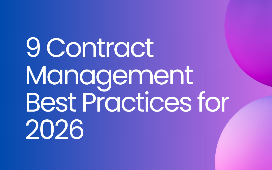 9 Contract Management Best Practices for 2026