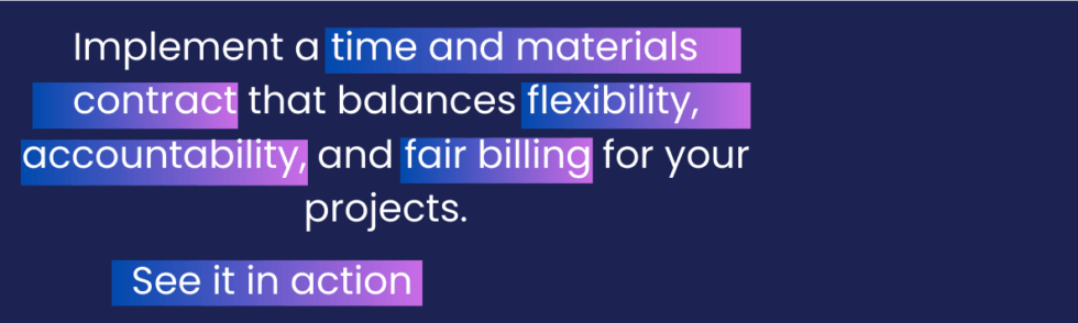 Time and Materials (T&M) Contract
