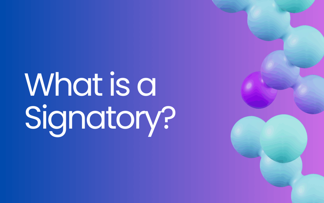 What is a signatory?
