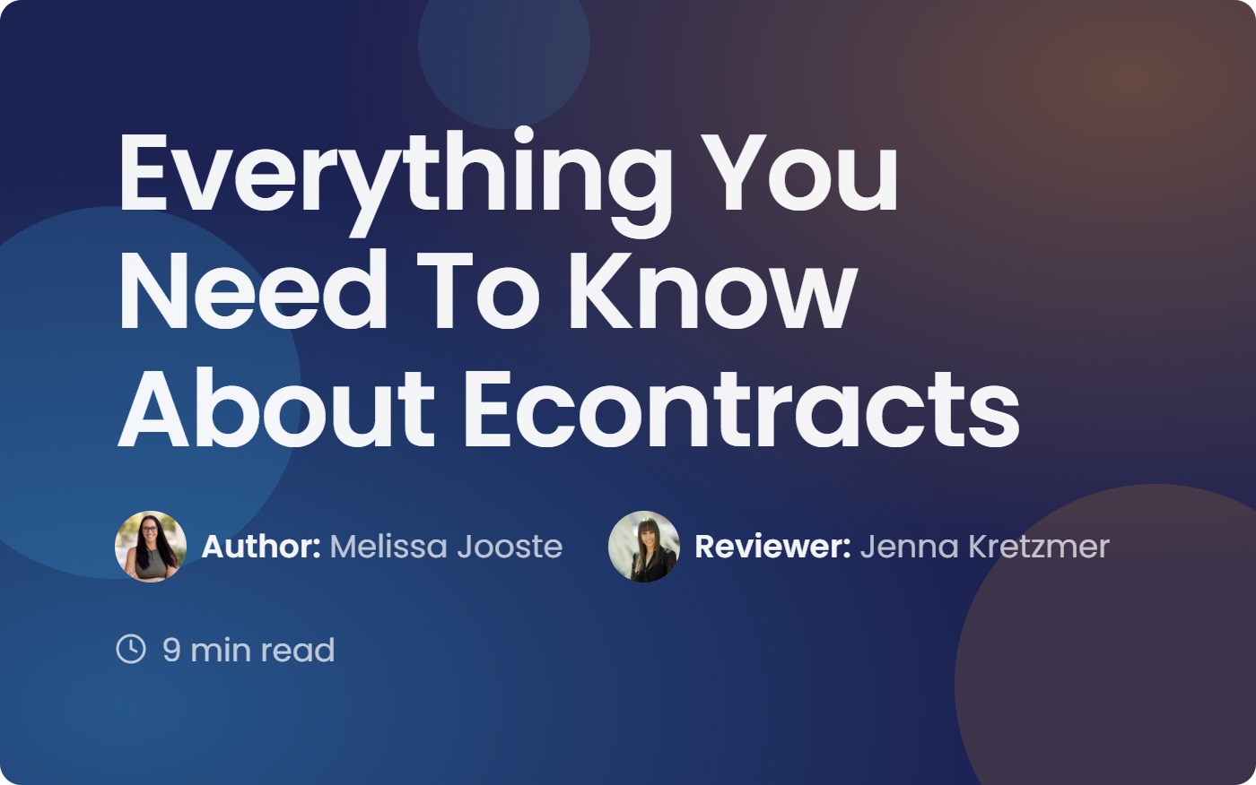 Everything You Need To Know About Econtracts | Full Guide