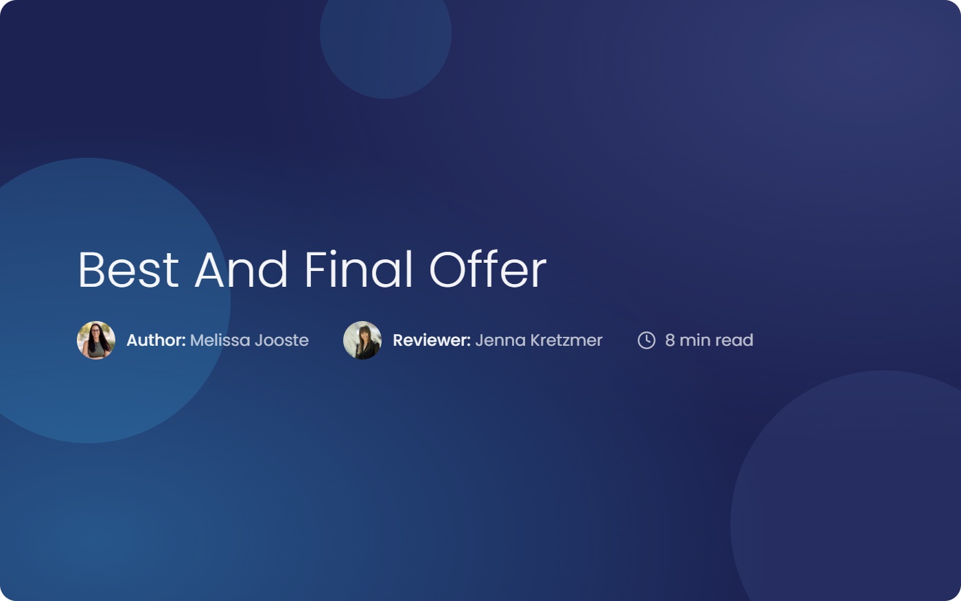 Best And Final Offer: How to Win Negotiations