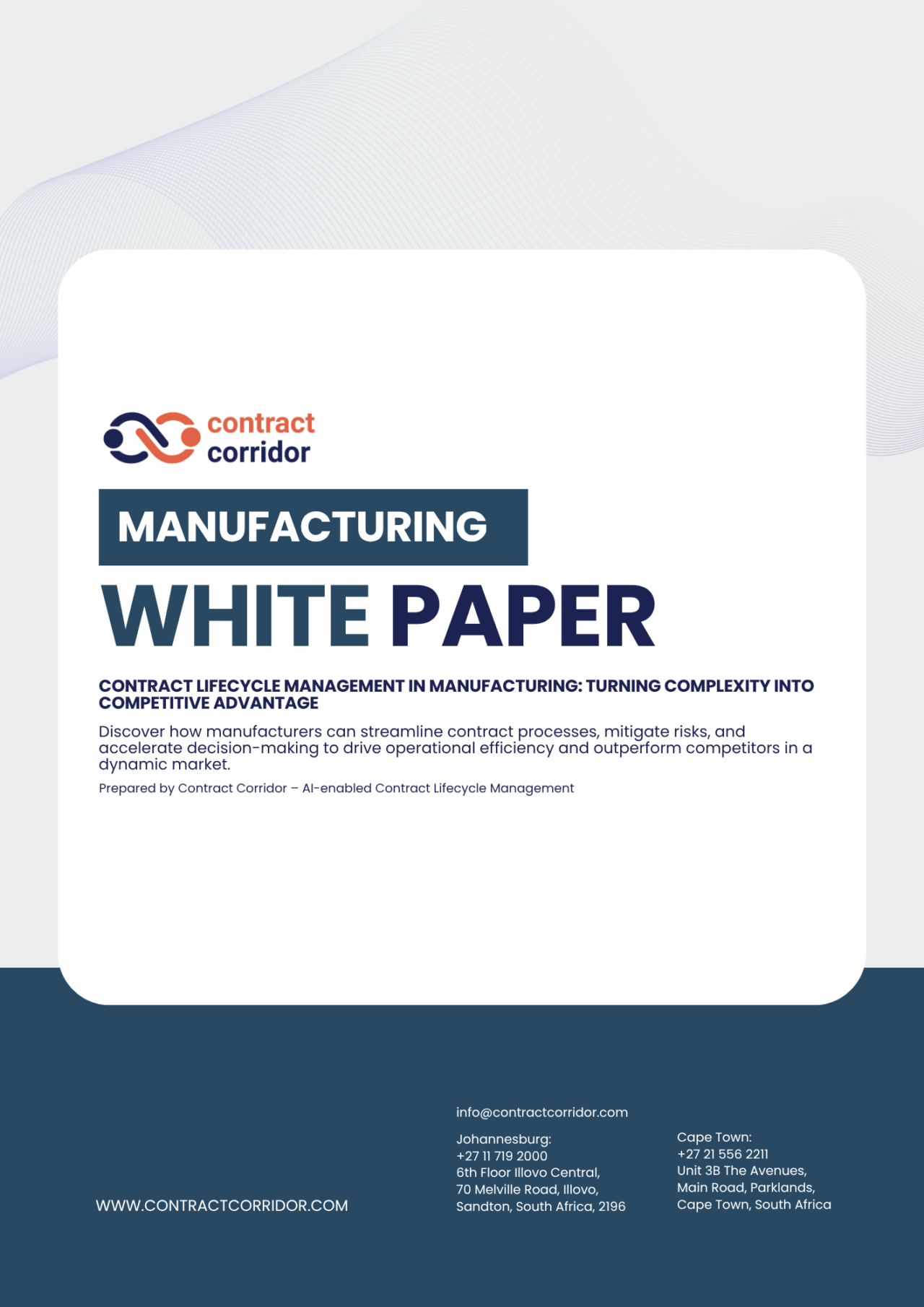 Manufacturing Contract Management | Contract Corridor