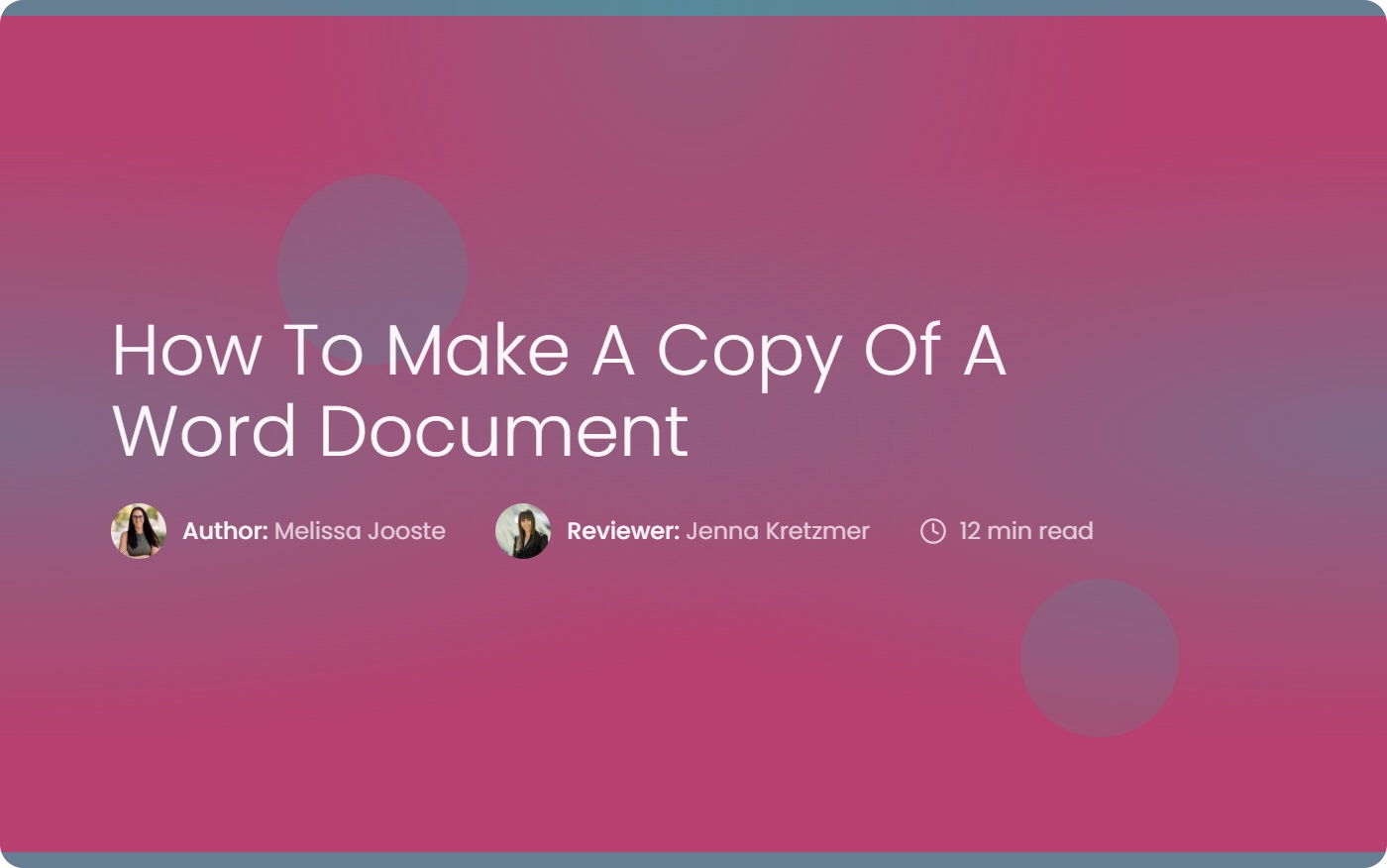 How To Make a Copy of a Word Document | Contract Corridor
