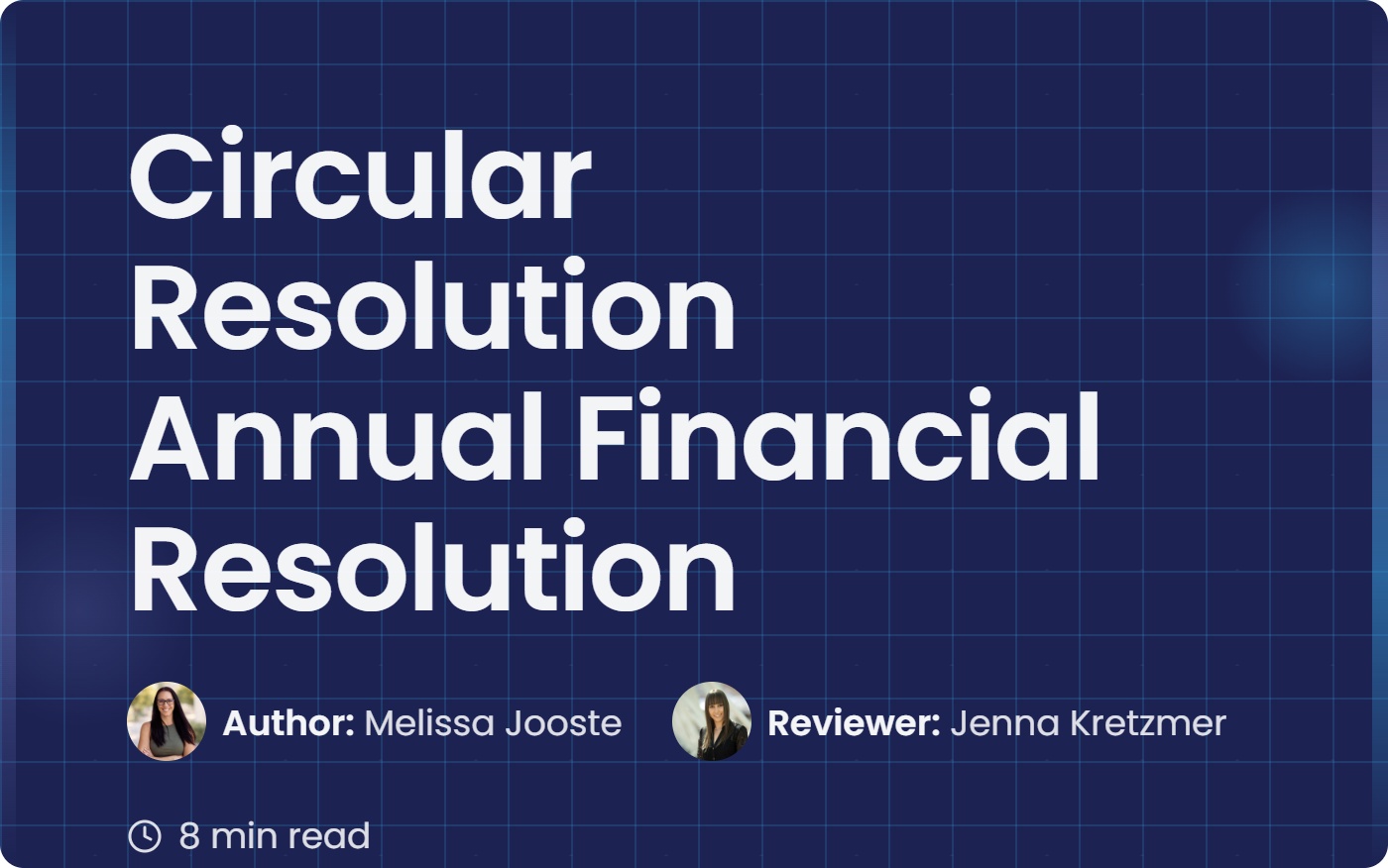 Circular Resolution Annual Financial Resolution Guide