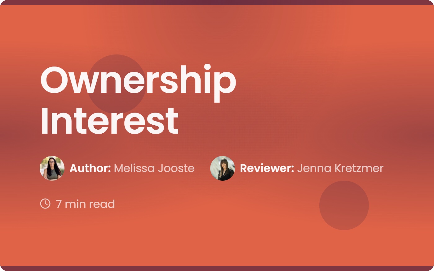 What is Ownership Interest? A Guide for Managers